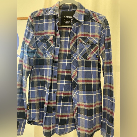 Zoo York | Jackets & Coats | Zoo York Size S Plaid Flannel Button Up ...